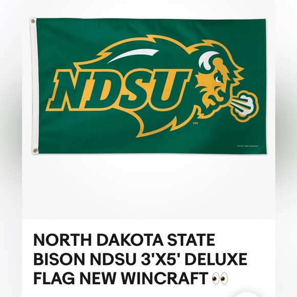 ndsu | Accents | Ndsu Bison Flag 3 X 5 New Without Package Green Gold ...